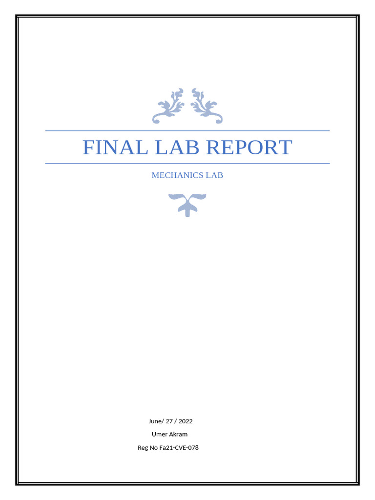 Final Lab Report Mechanics 7 | PDF | Force | Euclidean Vector
