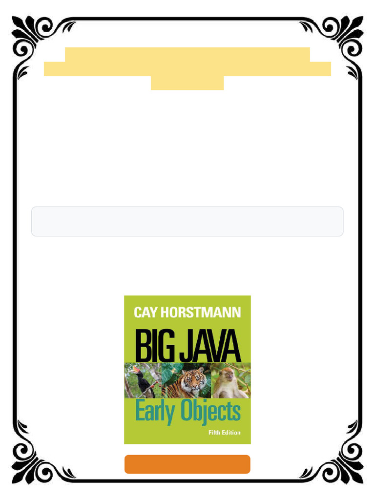 Big Java Early Late Objects 5th Edition Cay Horstmann ebook updated digital chapters | PDF ...