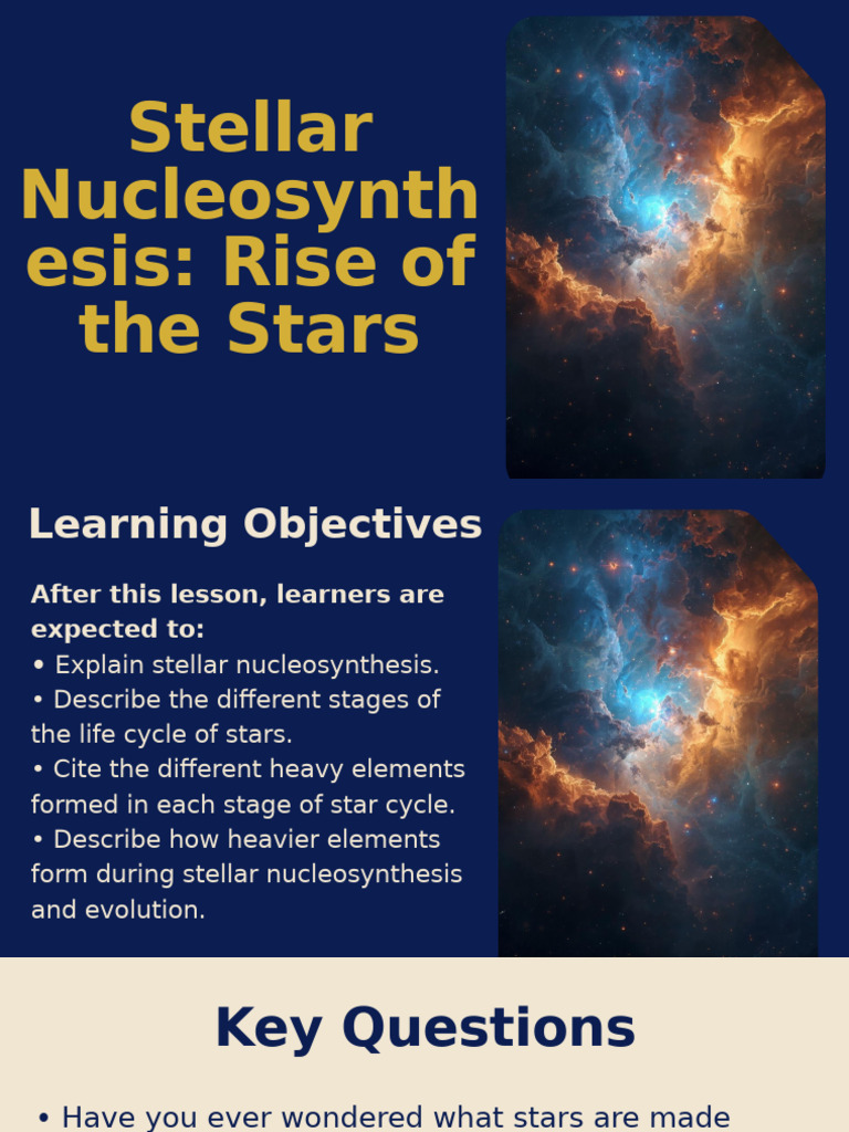 Stellar Nucleosynthesis Explained | PDF | Stars | Nuclear Fusion