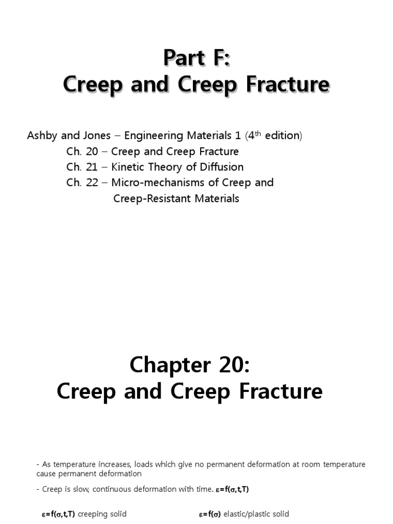 Creep Mechanisms in Engineering Materials | PDF | Creep (Deformation ...