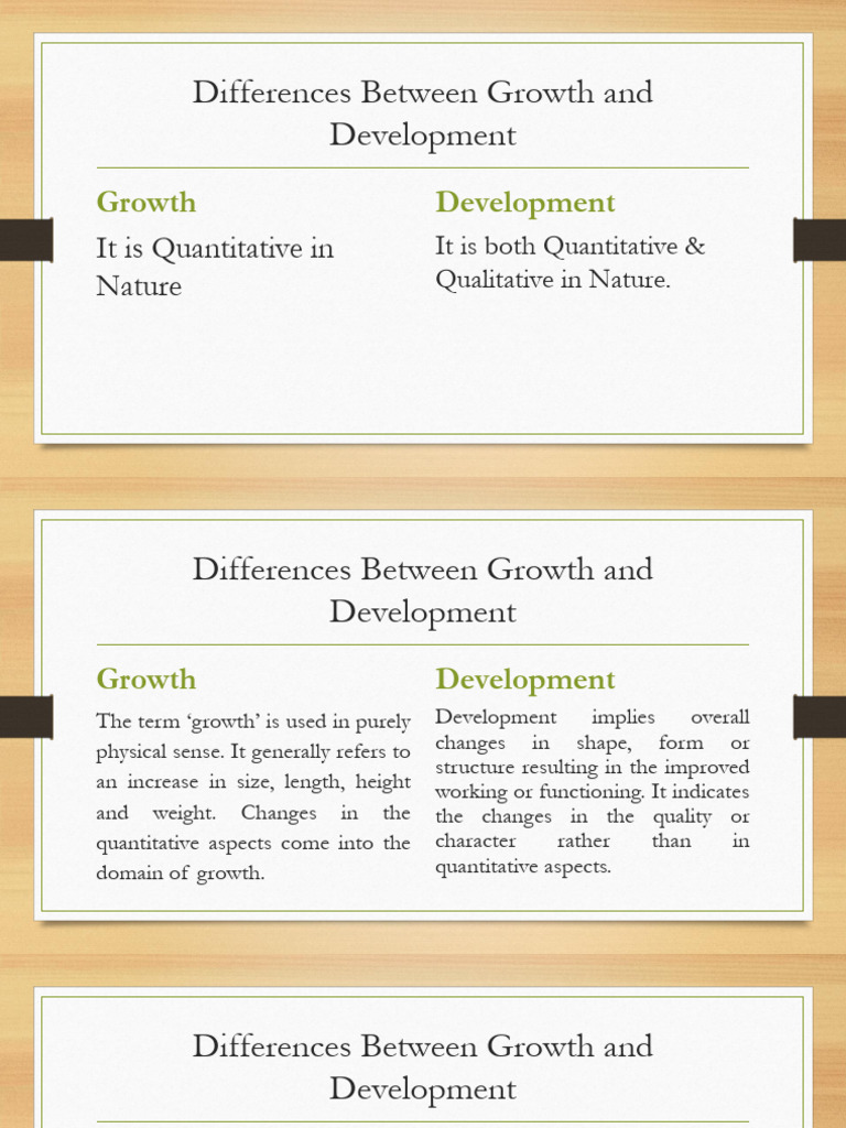 Growth vs. Development: Key Differences | PDF | Adolescence ...
