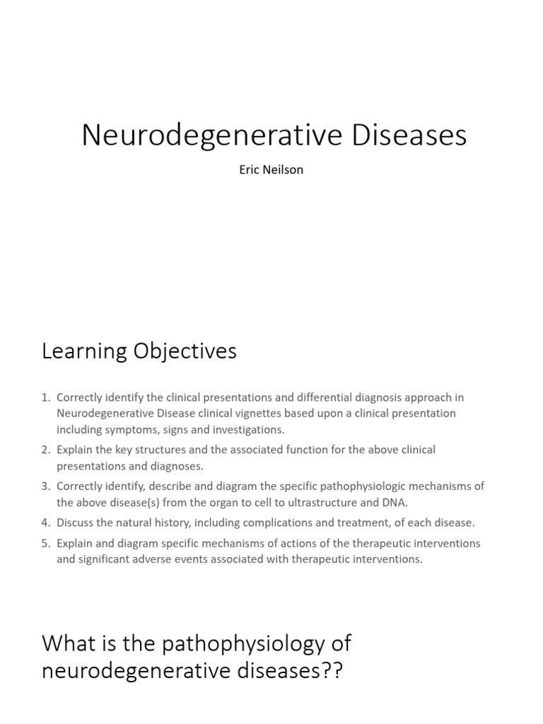 Neurodegenerative Diseases Workshop | PDF