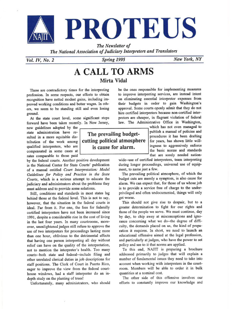 Proteus Spring 1995 | PDF