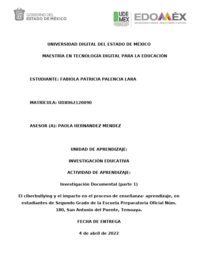 Act2_PALAF | PDF | Acoso cibernético | Violencia