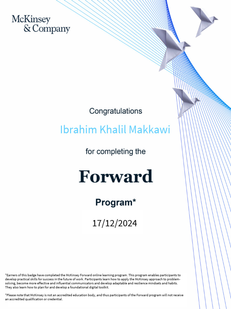 McKinsey Forward Program Completion Badge | PDF