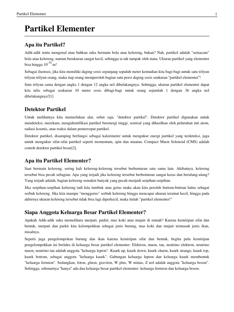 Partikel Elementer | PDF