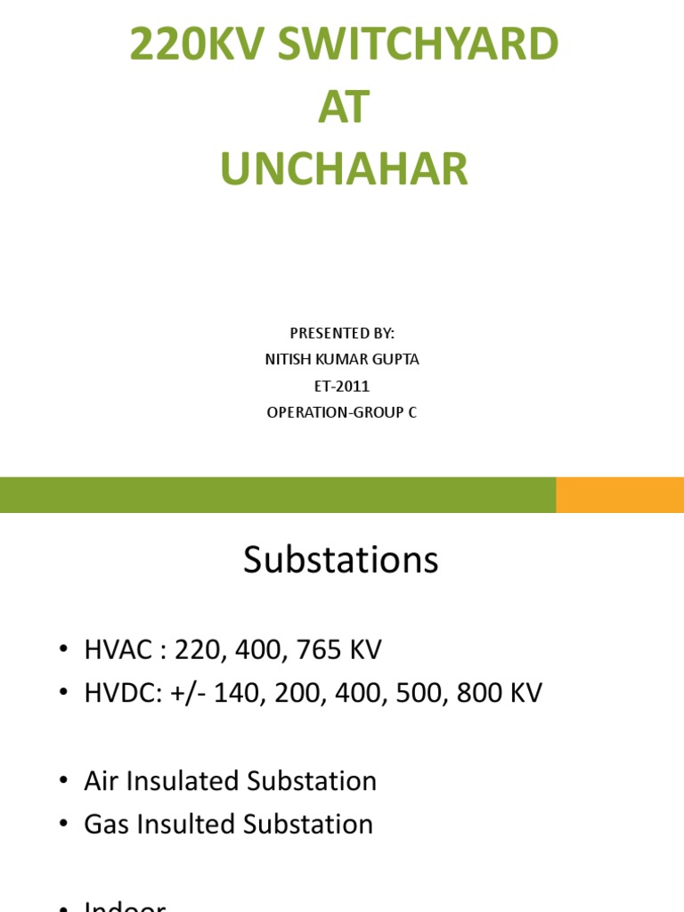 220KV Switchyard Overview at Unchahar | PDF