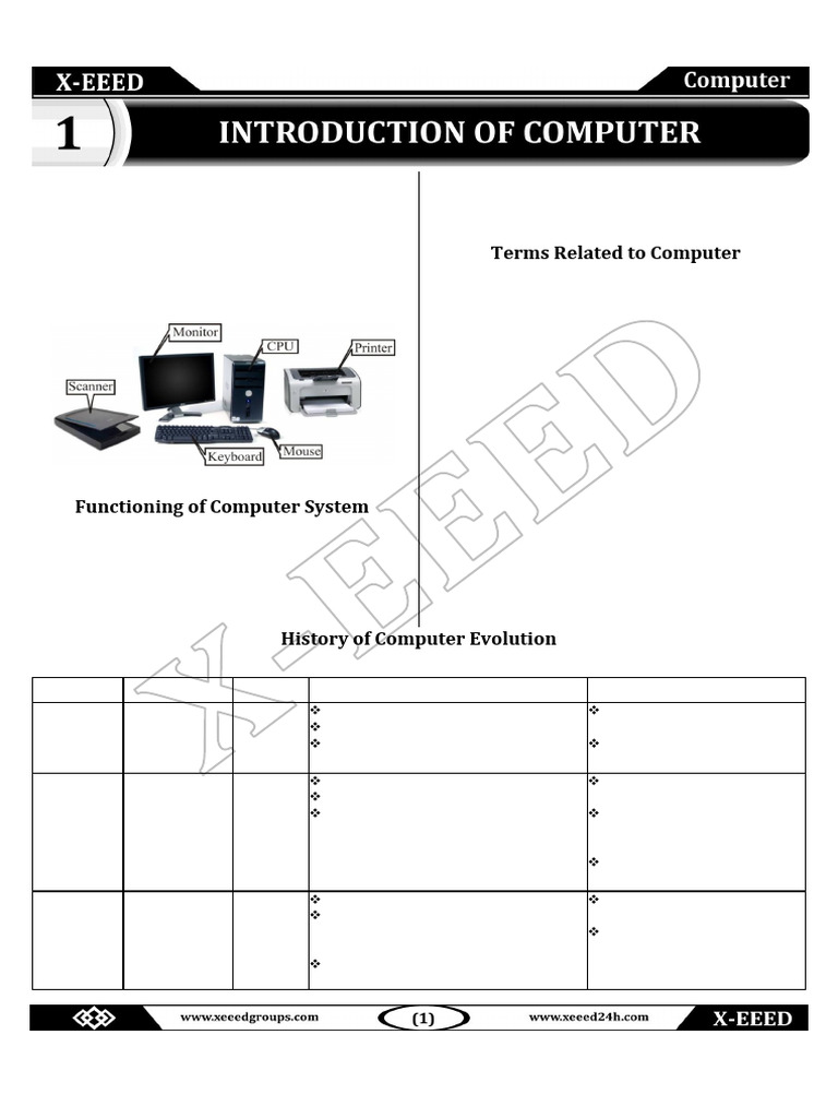 Overview of Computer Functions and History | PDF | Integrated Circuit ...