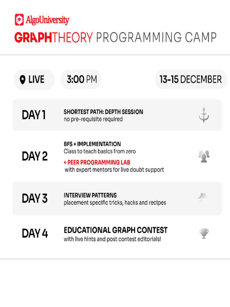 Graph Camp Schedule | PDF