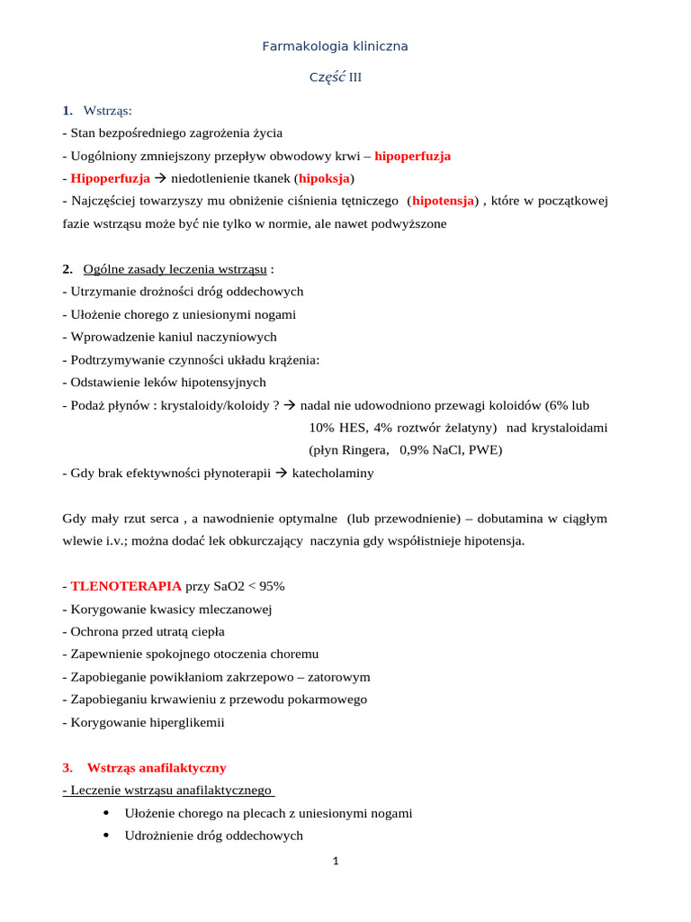 Farmakologia Kliniczna Cza L A 3 | PDF