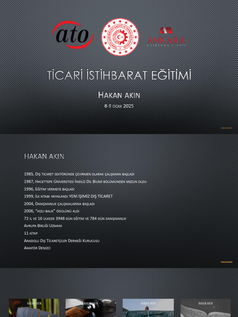 Diş Ti̇caret i̇sti̇hbarat Eği̇ti̇m Sunumu | PDF