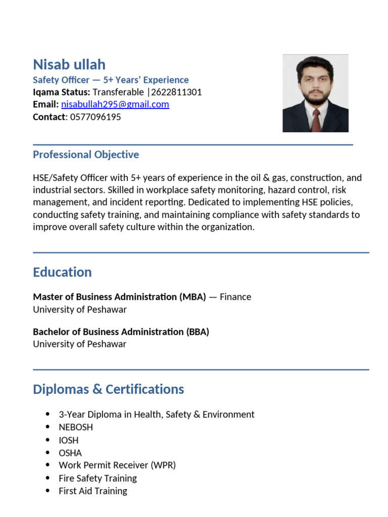 Nisab Hse Officer | PDF