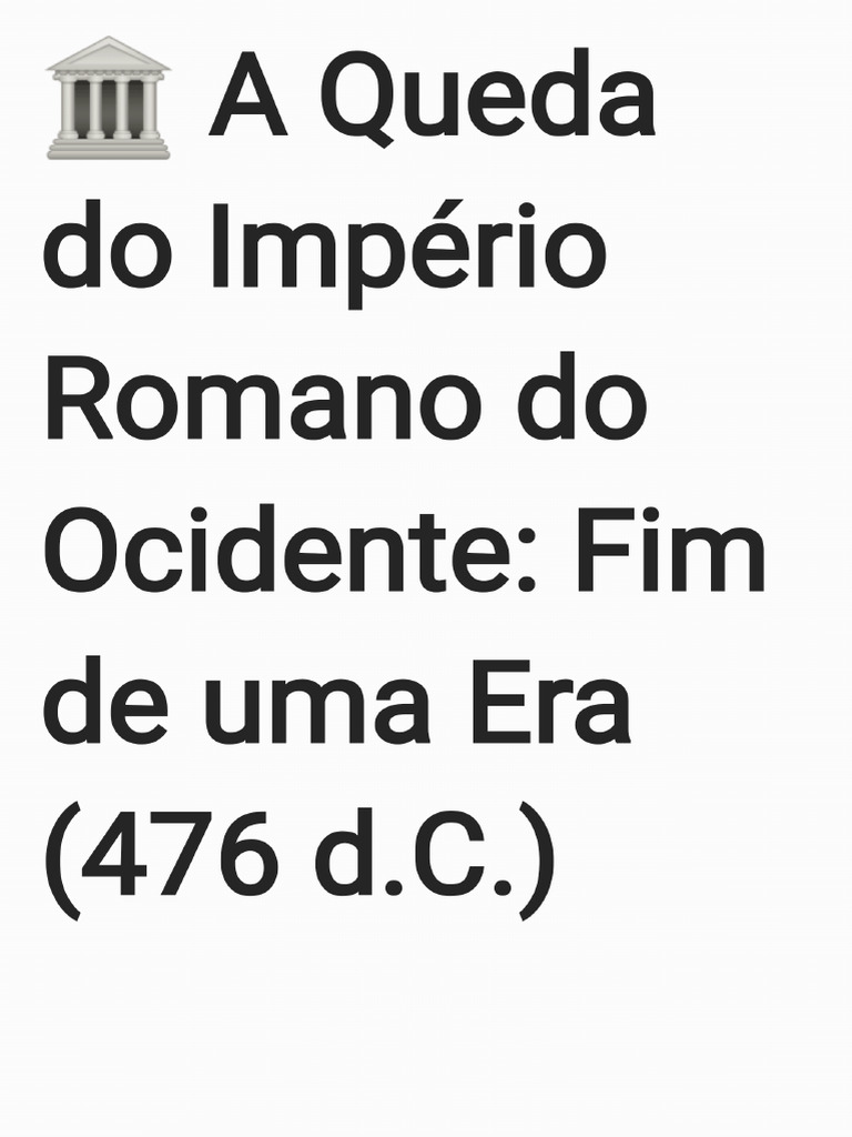 A Queda Do Império Romano Do Ocidente - 251215 - 170408 | PDF