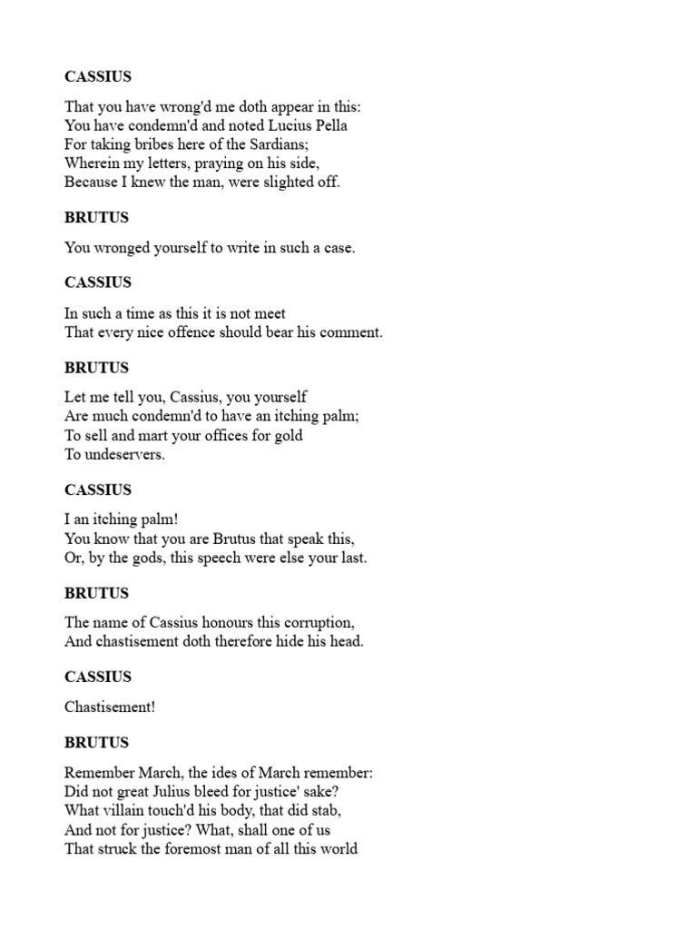 Cassius Brutus Side | PDF