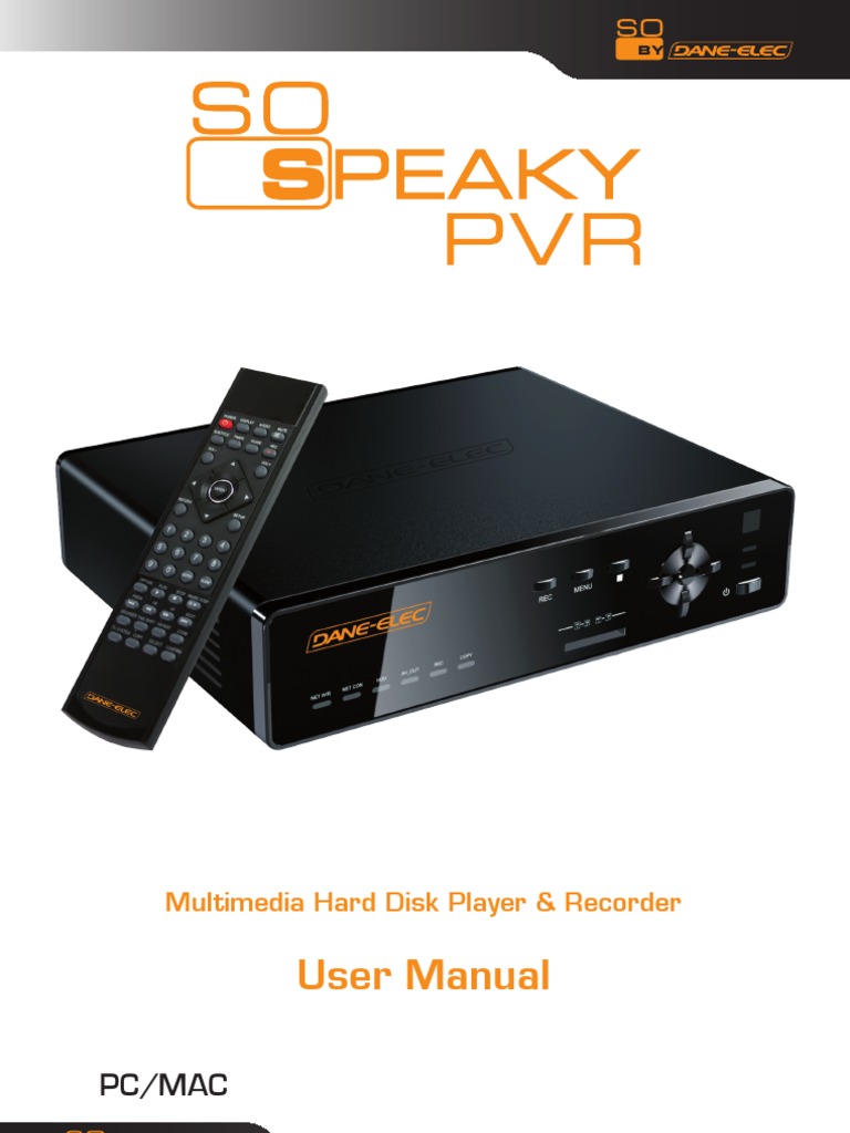 Dane-Elec User Manual Eng | Digital Video Recorder | Set Top Box