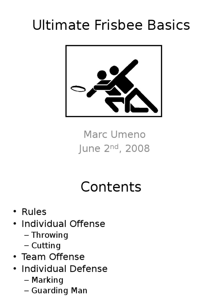 Ultimate Frisbee Basics | PDF | Athletic Sports | Ball Games