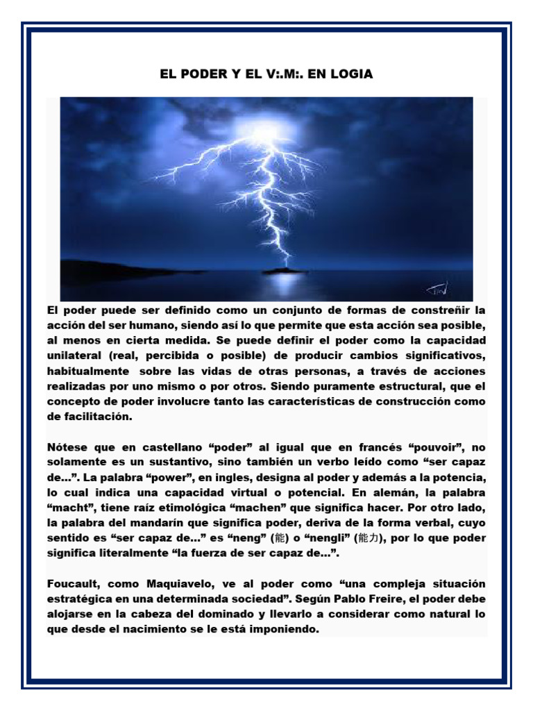 El Poder y su Legitimidad en la Logia | PDF | Racionalidad | Justicia