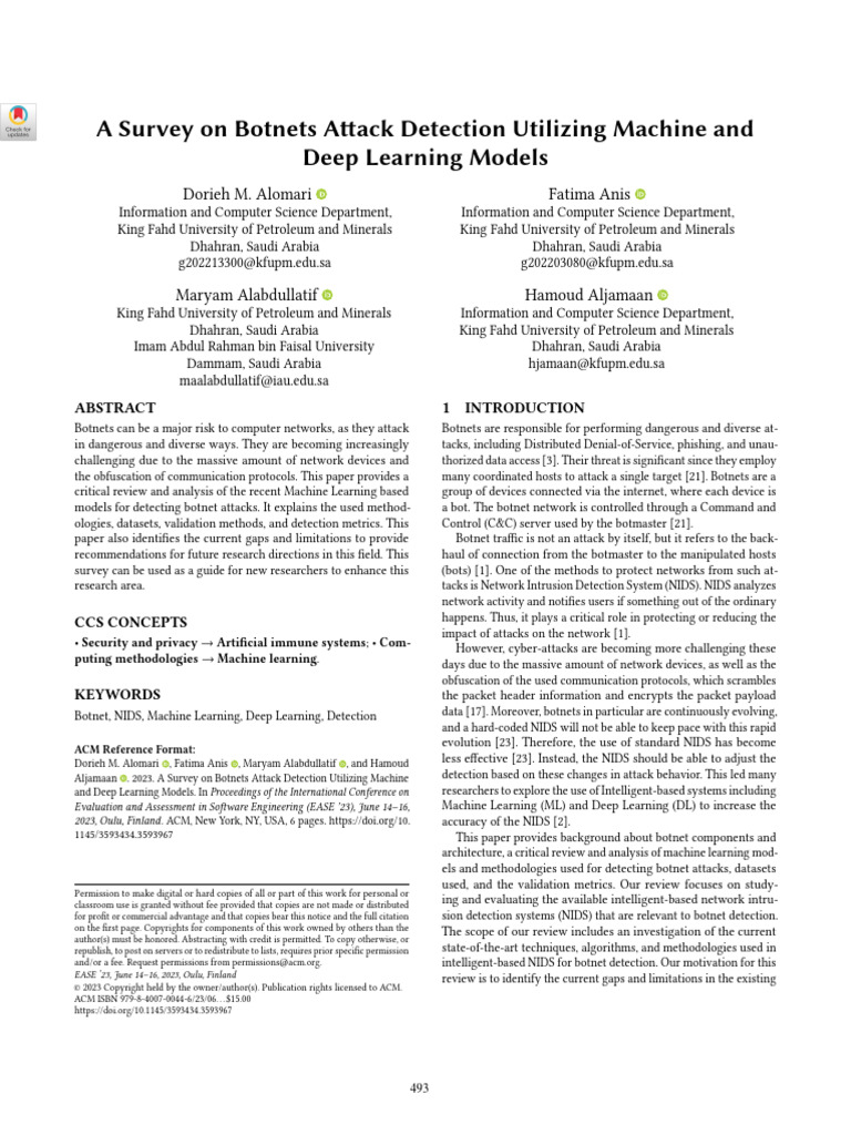 Botnet Detection via Machine Learning | PDF | Applied Mathematics ...