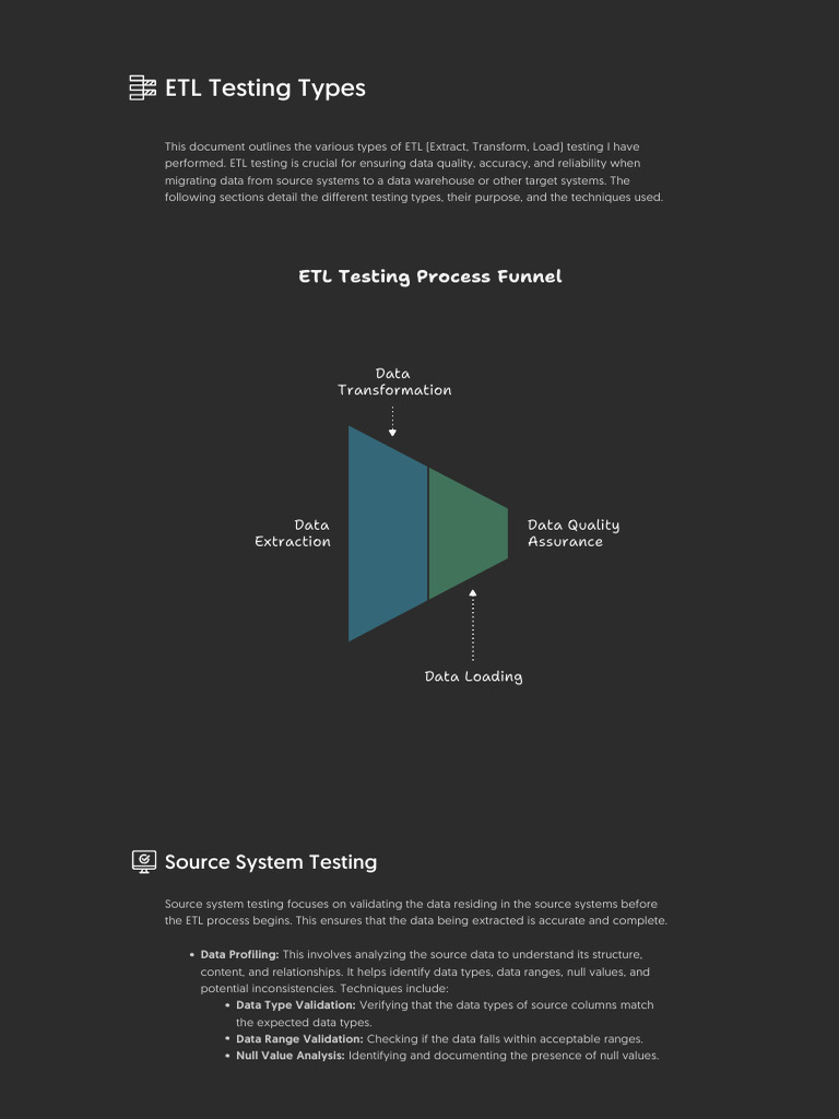 ETL Testing Types in Projects 1759028984 | PDF | Data Quality ...