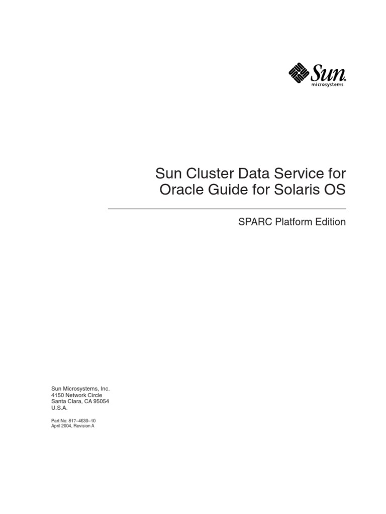 Sun Cluster Data Service For Oracle Guide For Solaris Os Pdf Oracle Database Command Line