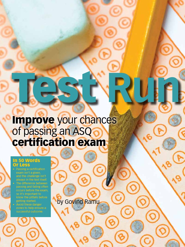 Test Run Asq Exams | PDF | Biomedical Engineering | Test (Assessment)
