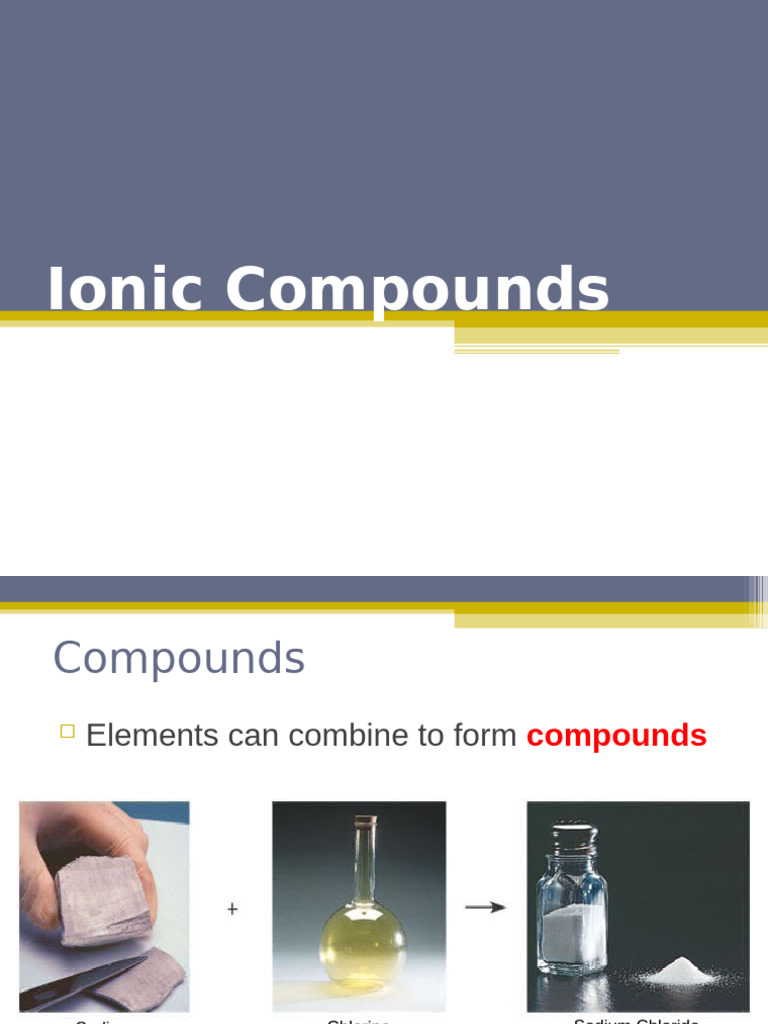 Understanding Ionic Compounds and Formulas | PDF | Chemical Compounds ...