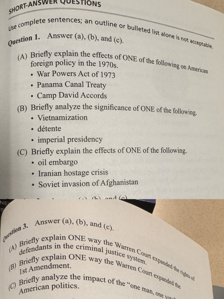 Unit 9 Apush Saqs | PDF