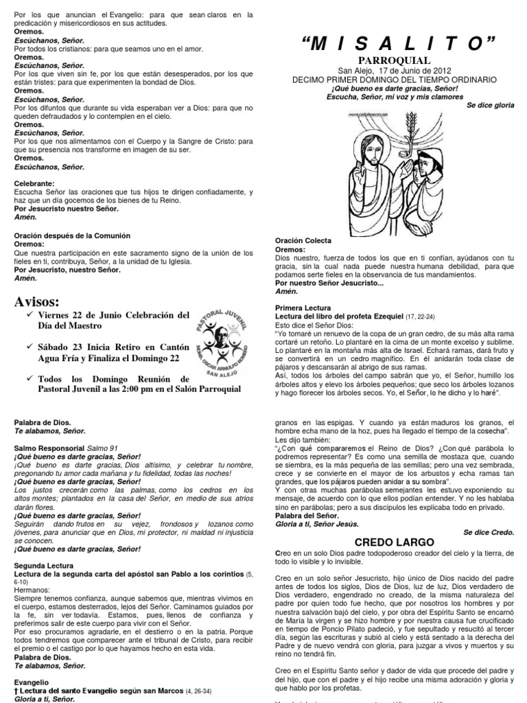 Oraciones y Lecturas Dominicales | PDF | María, madre de Jesús | Oración