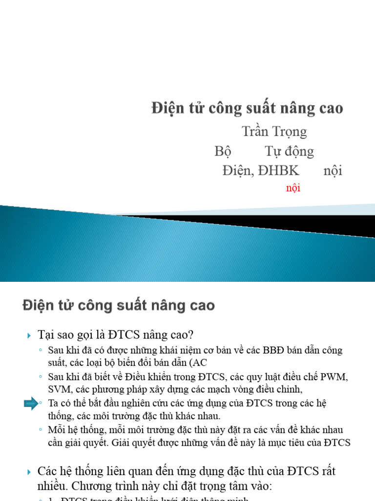 Dien Tu Cong Suat Nang Cao | PDF
