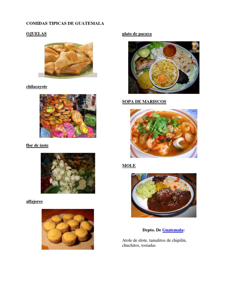 Comidas Tipicas de Guatemala | PDF