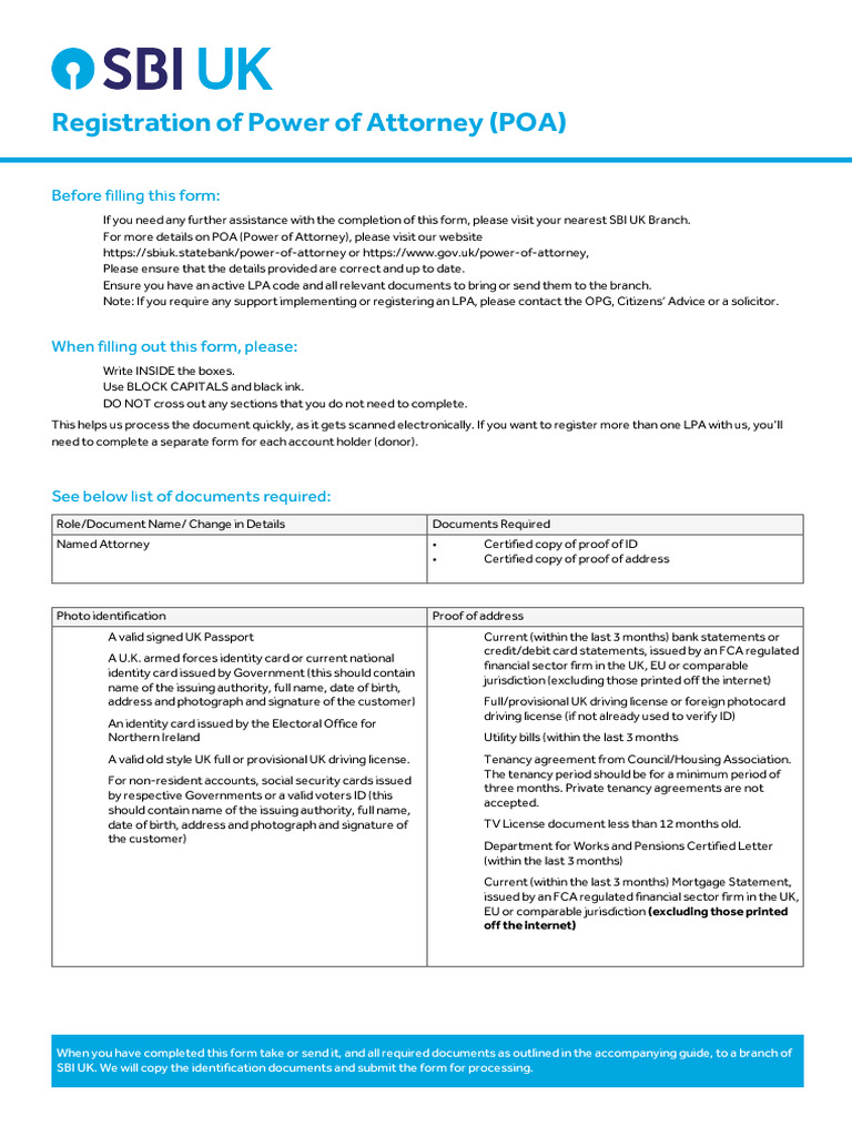 Power of Attorney Registration Guide | PDF | Identity Document