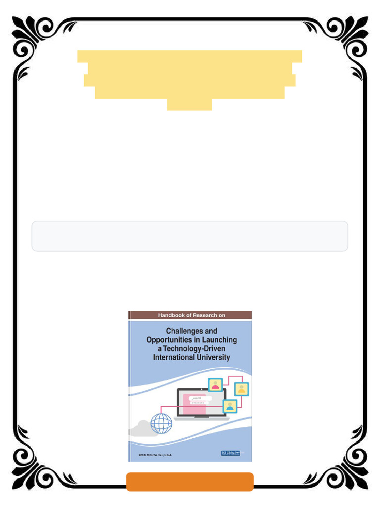 Handbook of Research on Challenges and Opportunities in Launching a ...