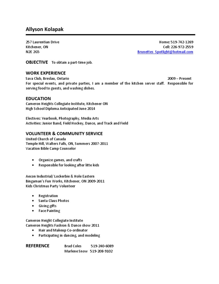 Allyson Kolapak Resume 2 | PDF