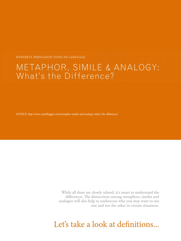 Metaphors Similies Analogies | PDF | Metaphor | Analogy