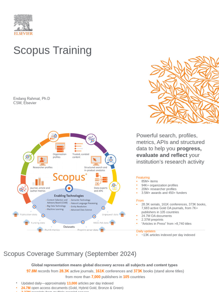 Scopus Research Training Overview | PDF | Open Access | Citation