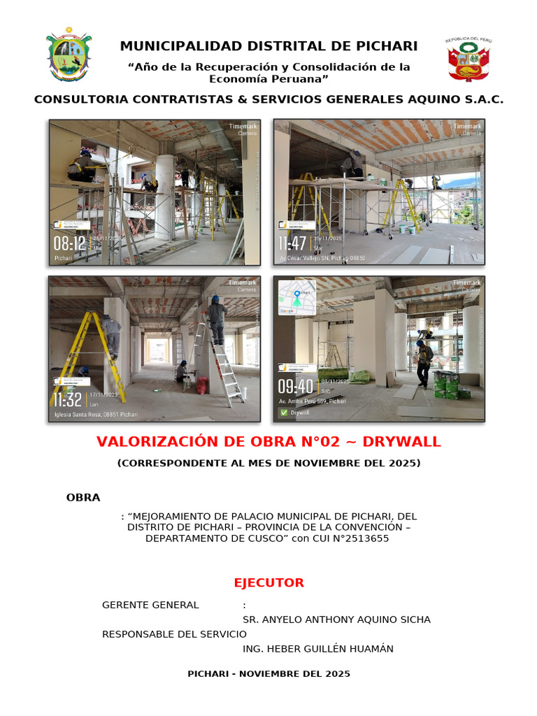 Informe Técnico Val02 Drywall Nov | PDF | Cantidades fisicas