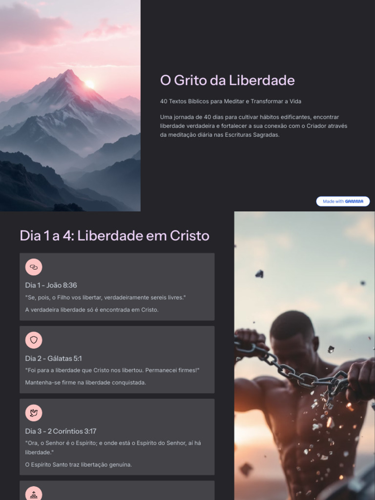 O-Grito-da-Liberdade_ 40 textos bíblicos para meditar | PDF | Amor | Jesus