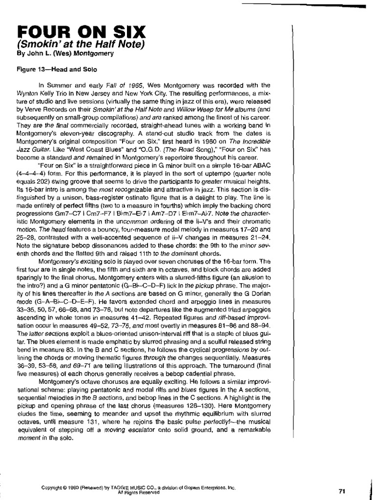 Four On Six (2) | PDF