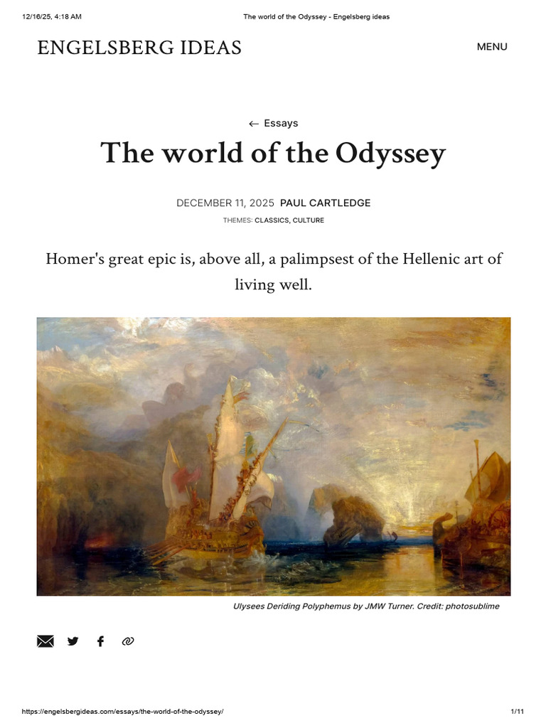 Exploring Homer's Odyssey Themes | PDF | Odyssey | Homer