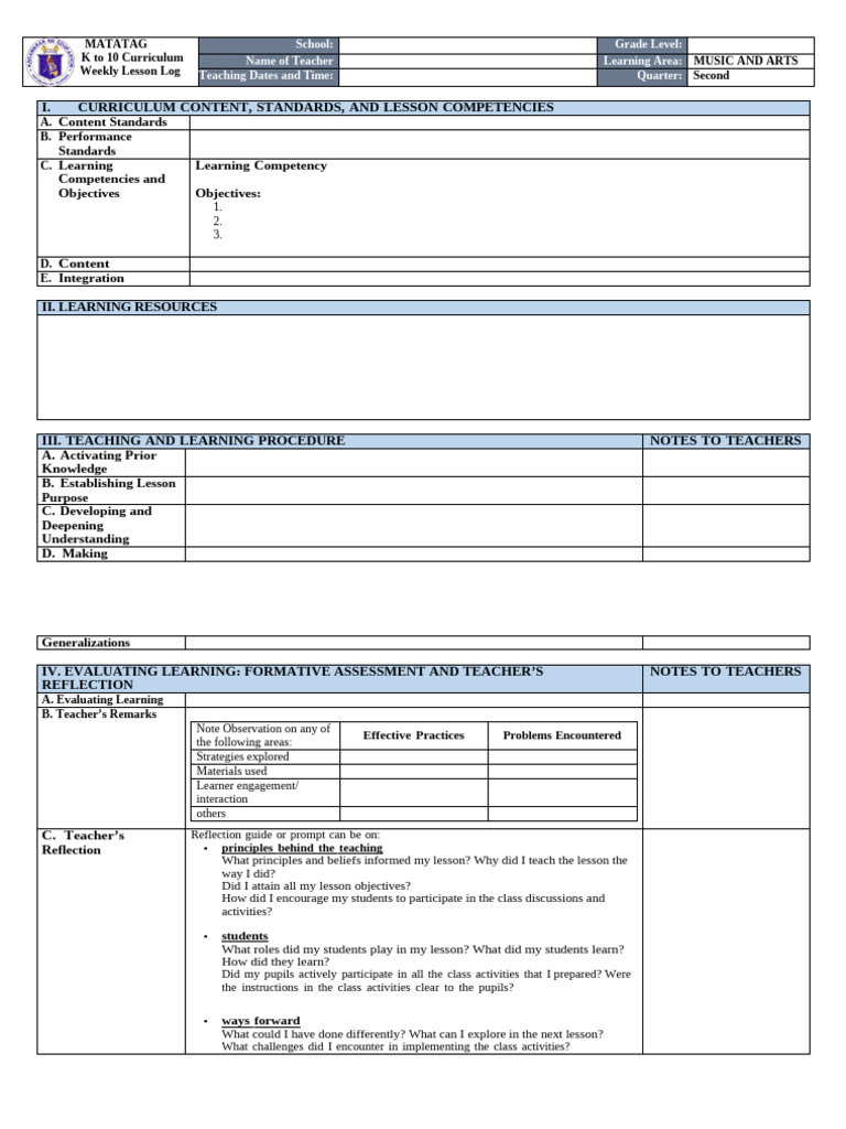 Matatag DLP | PDF | Teachers | Learning