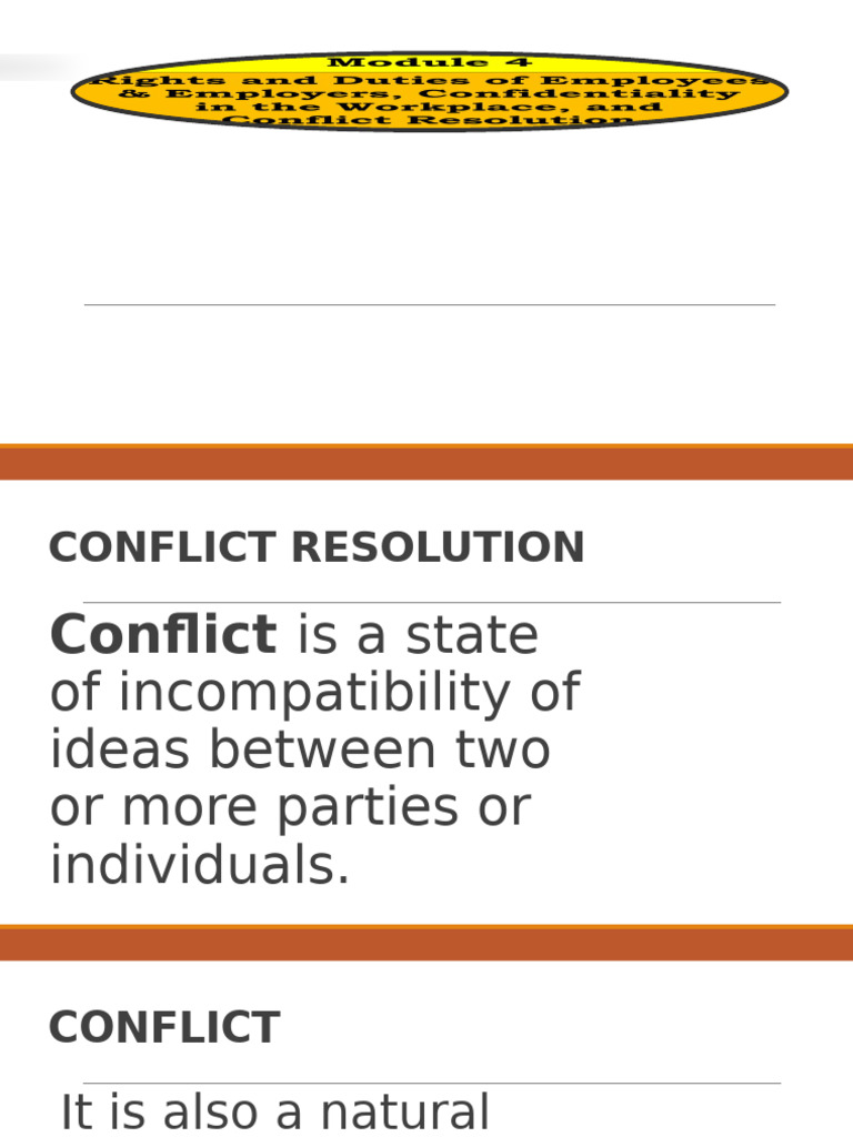 Effective Conflict Resolution Techniques | PDF
