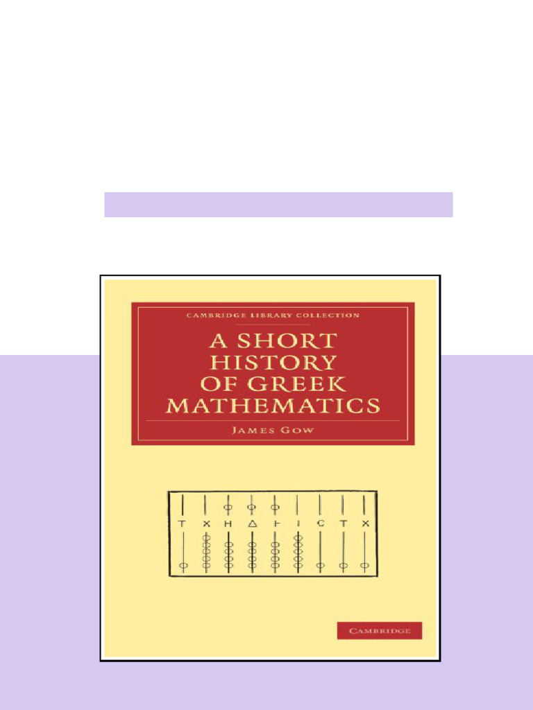 (Ebook) A Short History of Greek Mathematics by James Gow ISBN ...