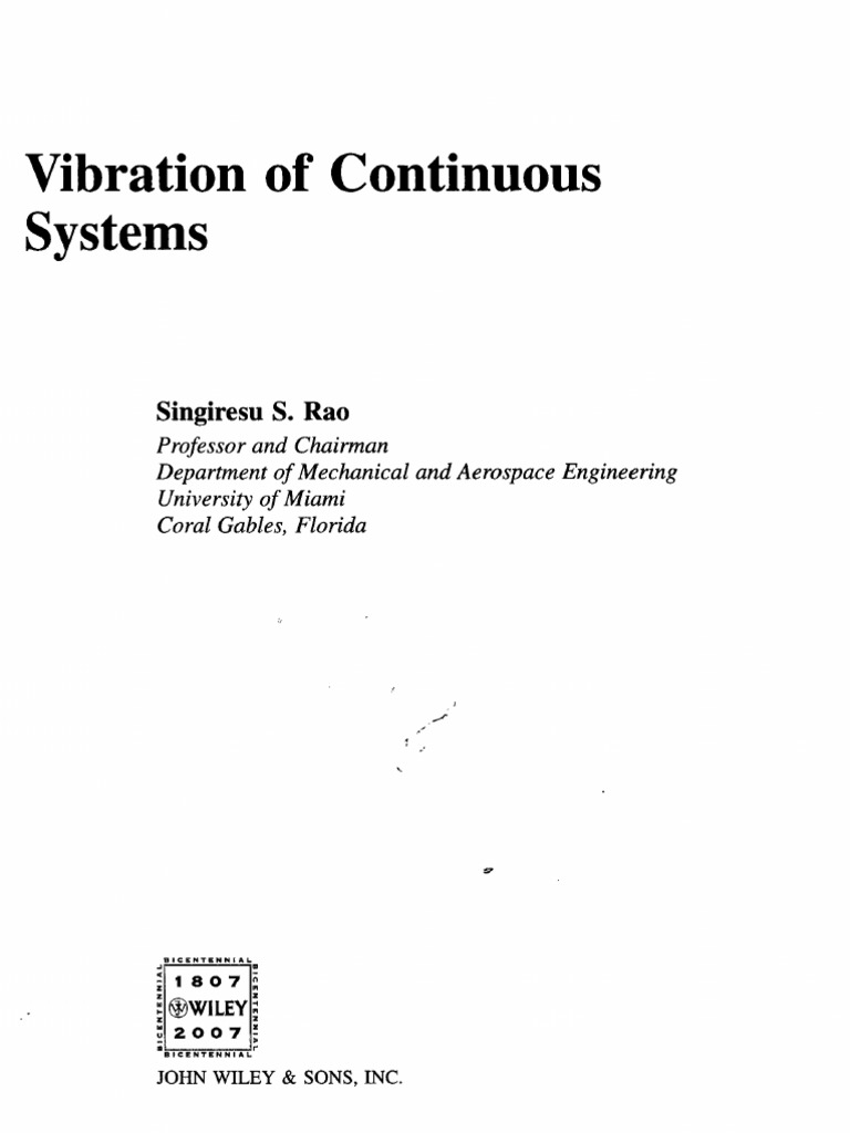 Vibration of Continuous System | PDF | Normal Mode | Linear Elasticity