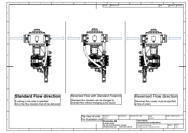 FIREMIKS Type Drawing Standard, Reversed Standard Footprint and ...