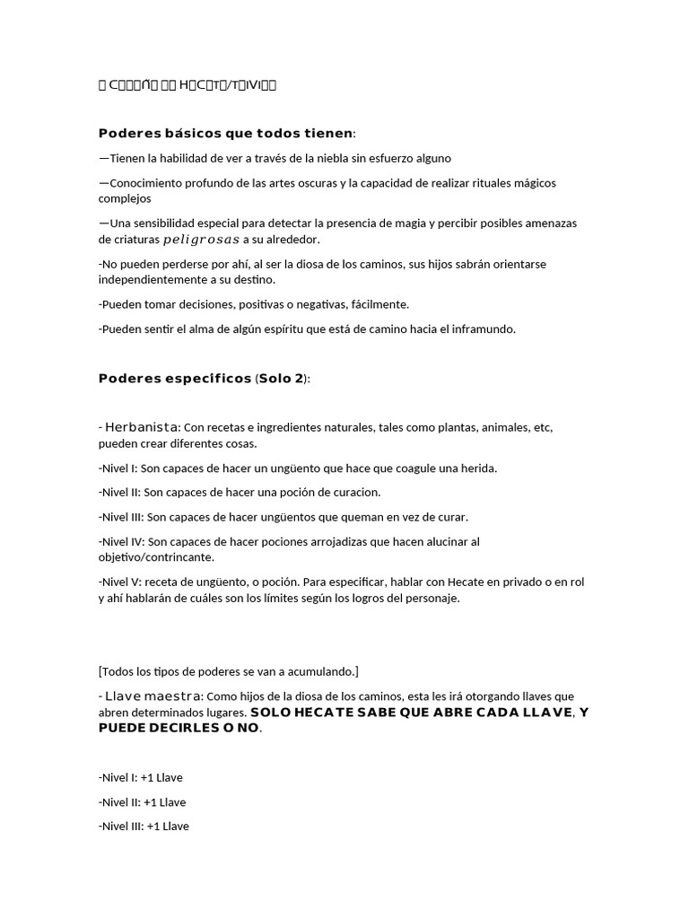Poderes de Semidioses de Hécate | PDF