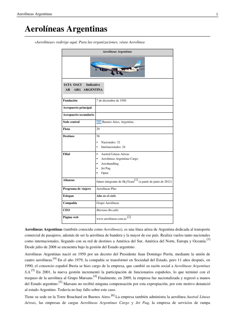 ARSA Wikipedia | PDF | aerolíneas | Compañías de transporte