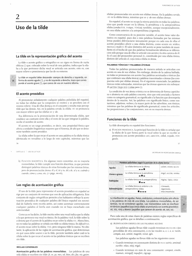 Uso de La Tilde | PDF