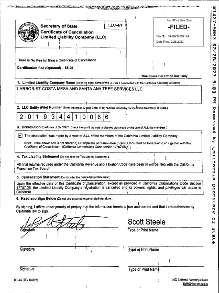 Filed-: For Office Use Only | PDF
