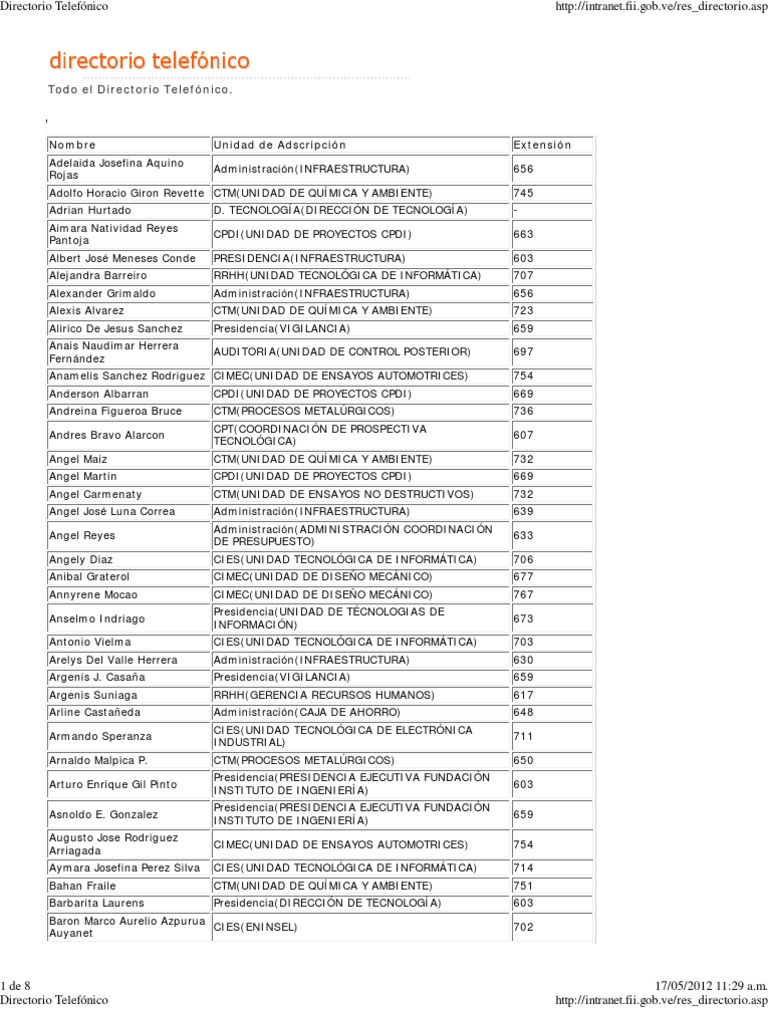 Directorio Telefónico Completo | PDF | Business