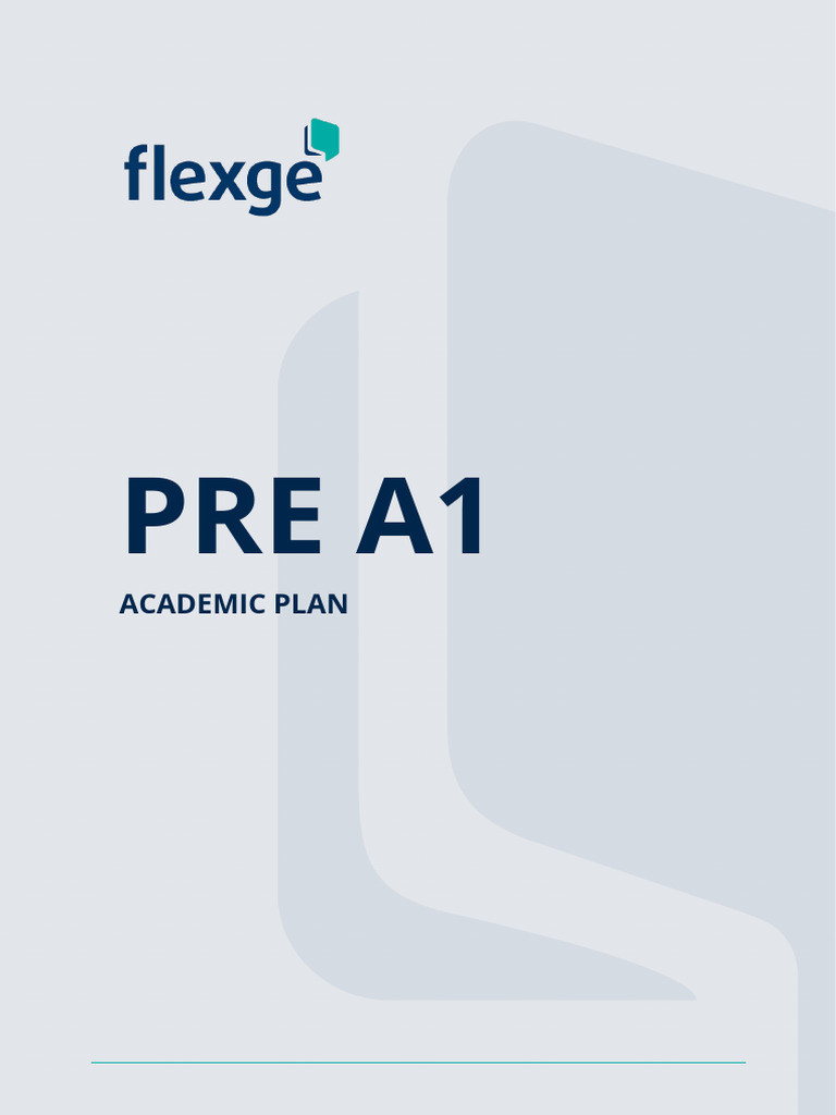 PRE A1 ACADEMIC PLANS | PDF | English Language | Question